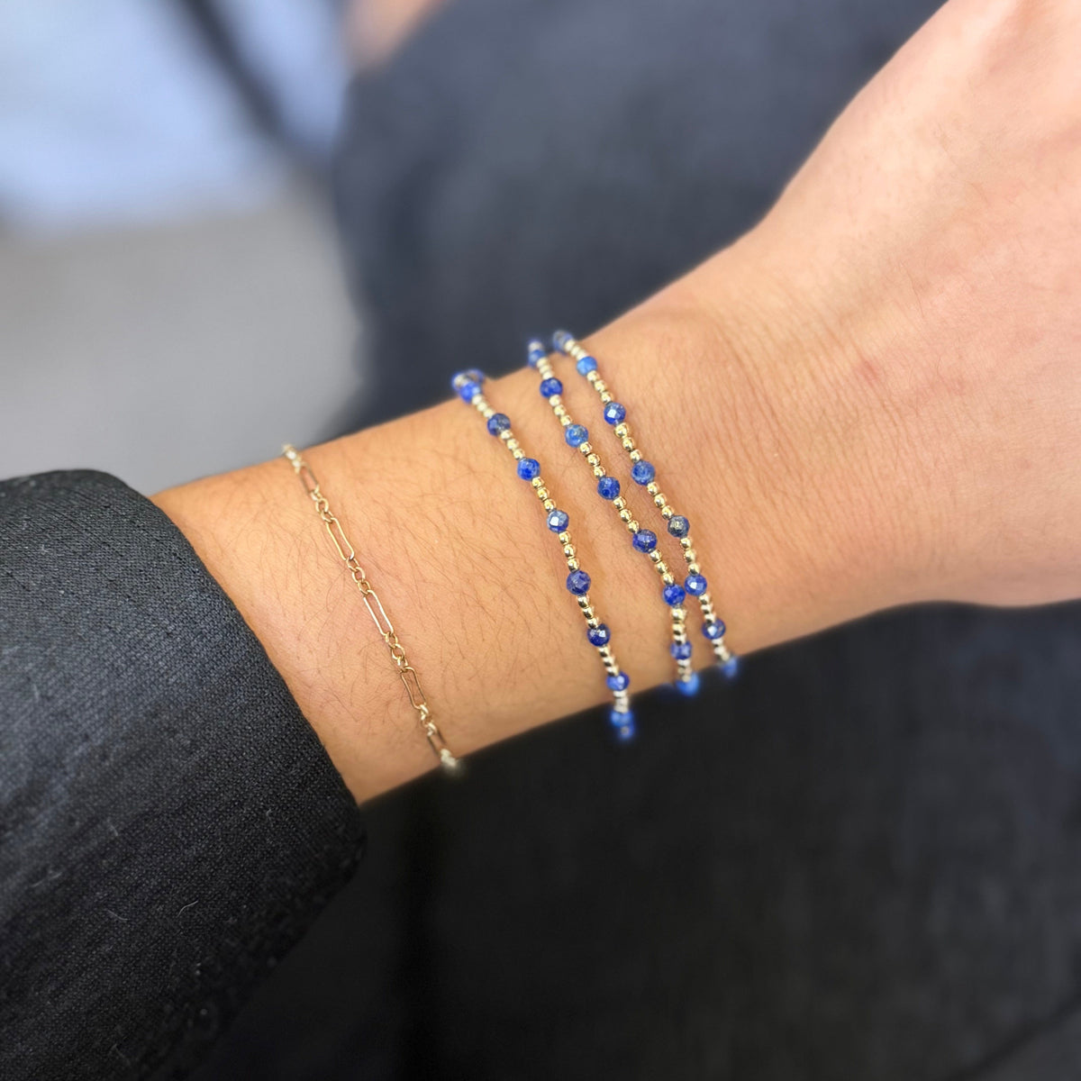Enewton - Sincerity Pattern 3mm Beaded Bracelet Lapis – Carolina Girls