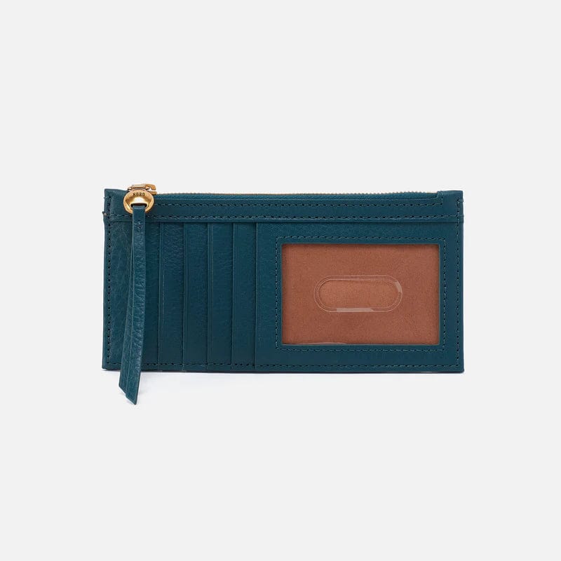 Hobo Carte Credit Card Case - Midnight Teal in Pebbled Leather ...