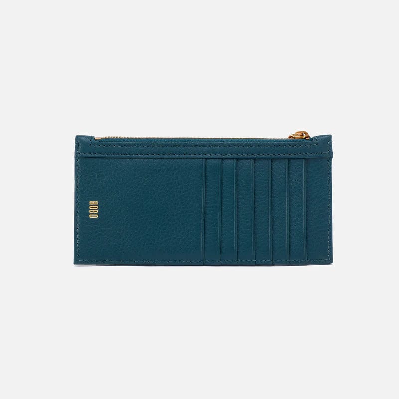 Hobo Carte Credit Card Case - Midnight Teal in Pebbled Leather ...