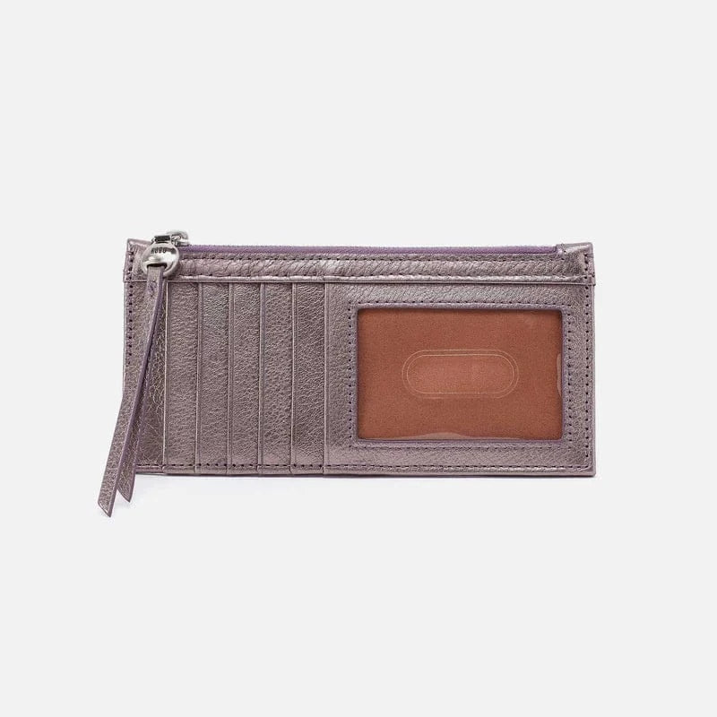 Hobo Carte Credit Card Case - Pewter Spur in Metallic Leather ...