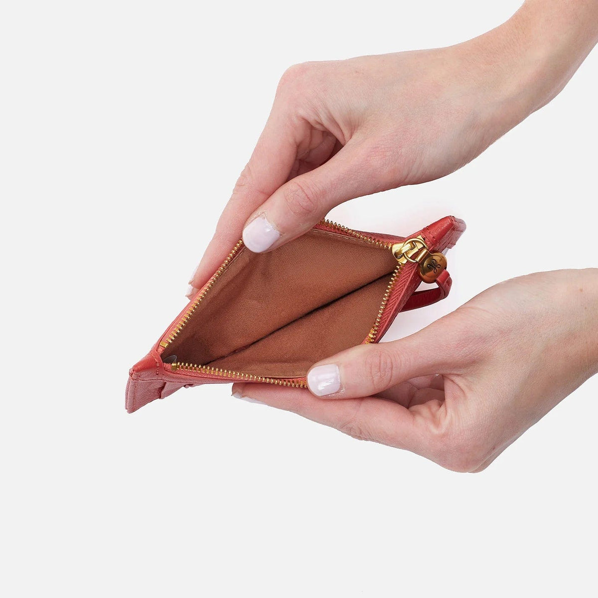 Hobo Carte Credit Card Case - Red Clay in Pebbled Leather – Carolina Girls