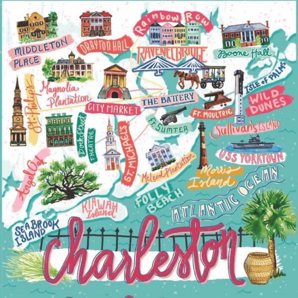 500 Piece Charleston Map Puzzle – Carolina Girls