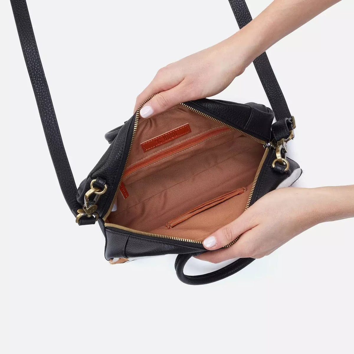 Hobo Sheila Small - Black & Brown Cow Print – Carolina Girls