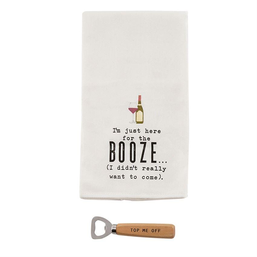 Mud Pie Tea Towel Set - Booze – Carolina Girls